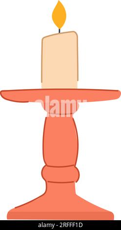 fragrance candlestick holder cartoon vector illustration Stock Vector ...