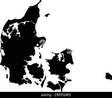 A contour map of Denmark. Vector graphic illustration on a transparent ...
