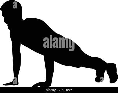 person icon doing push up vector illustration design Stock Vector Image ...