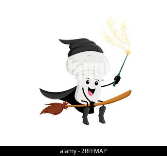 Cartoon Halloween champignon character. Isolated vector funny mushroom ...