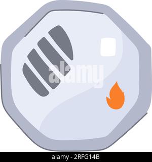 ceiling smoke detector cartoon vector illustration Stock Vector Image ...