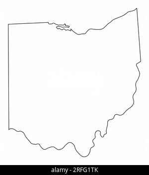 state of ohio outline on white background Stock Vector Image & Art - Alamy
