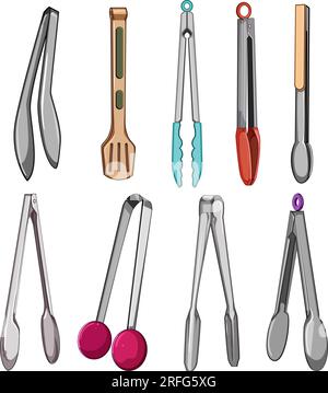 outdoor tongs hand cartoon vector illustration Stock Vector Image & Art ...