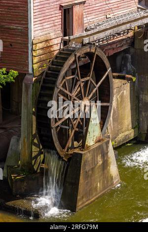 Old Grist Mill with Water Wheel Stock Photo - Alamy