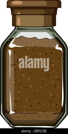 powder coffee soluble cartoon vector illustration Stock Vector Image ...