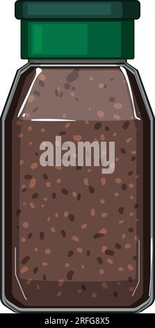 powder coffee soluble cartoon vector illustration Stock Vector Image ...
