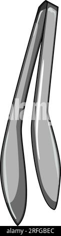 braai tongs hand cartoon vector illustration Stock Vector Image & Art ...