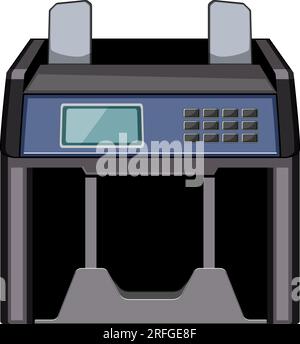 economy counter machine cartoon vector illustration Stock Vector Image ...