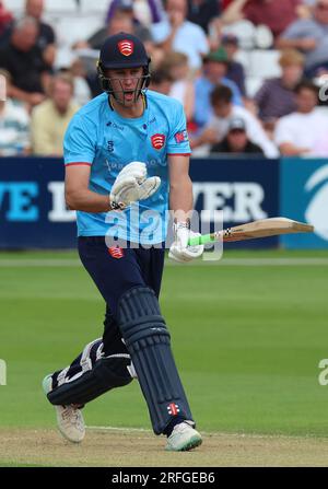 London, UK. 03rd Aug, 2023. Nottinghamshire's Ben Martindale during ...