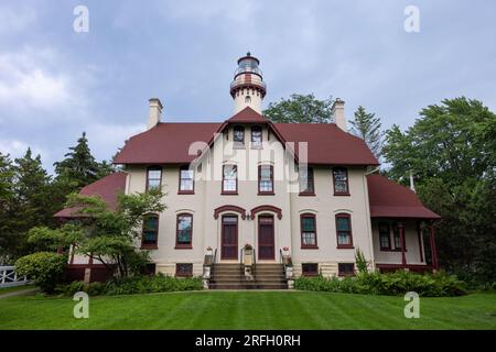 Grosse Point Lighthouse Along Great Lake Michigan Stock Photo - Alamy