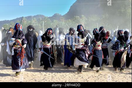 SEBIBA TOUAREG FESTIVAL IN THE OASIS OF DJANET IN ALGERIA Stock Photo ...