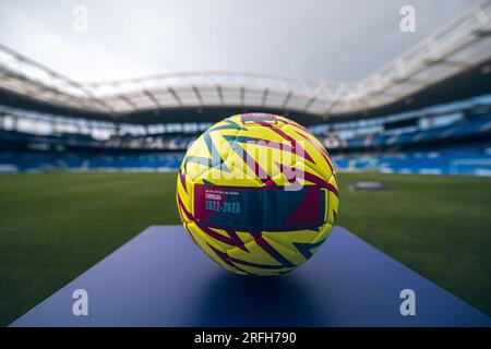 Official ball of the Spanish Professional Soccer League Stock Photo - Alamy