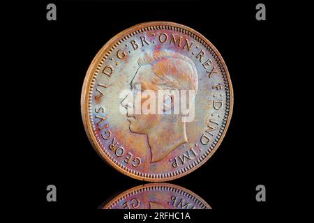 1944 Half Penny with George Vi on the obverse and The Golden Hind ...