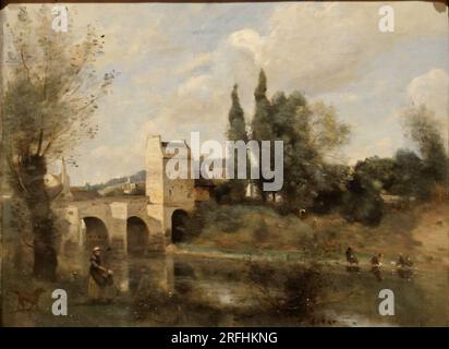 The Bridge at Mantes between 1868 and 1870 by Jean-Baptiste Camille ...