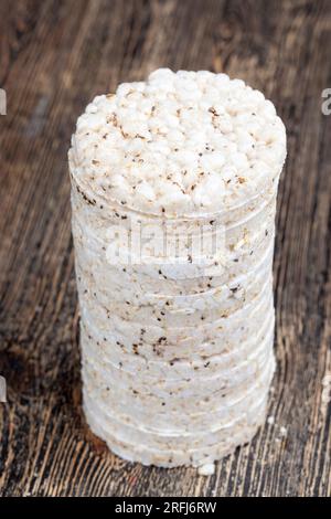 round rice loaves made from rice grains, processed rice from which ...
