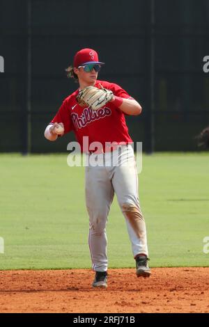 TAMPA, FL - JULY 31: 2023 Philadelphia Phillies first round pick Aiden ...