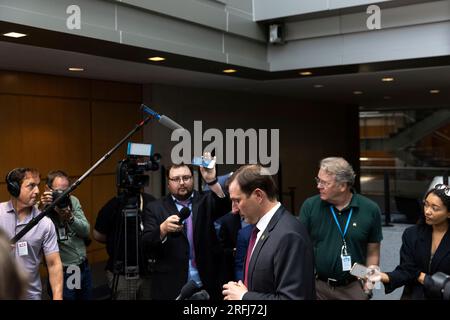U.S. Representative Daniel Goldman (D-NY) speaking at a Congressional ...
