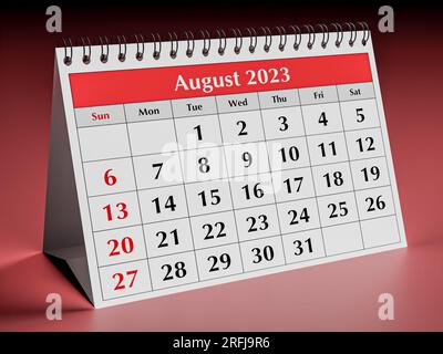 One page of the annual business monthly calendar. Date - month March ...