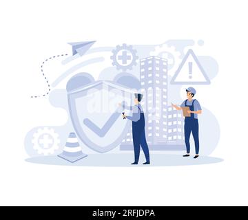 Working environment concept, Quality work, workplace safety ...