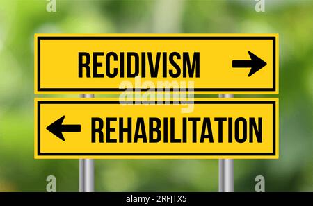 Rehabilitation road sign on blur background Stock Photo - Alamy