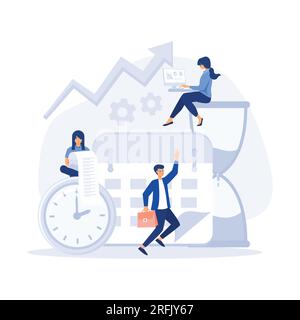 Time Management Discipline. active group of people doing their daily ...