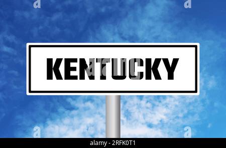 Kentucky road sign on cloudy sky background Stock Photo - Alamy