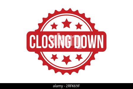 Closing down rubber grunge stamp seal vector Stock Vector Image & Art ...