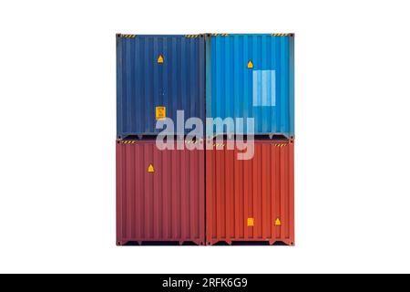 Rear View Of The Stacked Shipping Containers On The COSCO SHIPPING ...