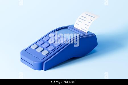 Cartoon pos machine model, pay terminal, 3d rendering. Digital drawing ...