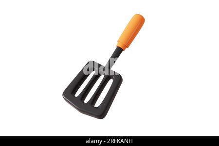 Cartoon kitchenware in the white background, 3d rendering. Digital ...