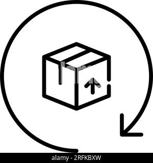Parcel return service. Pixel perfect icon Stock Vector Image & Art - Alamy