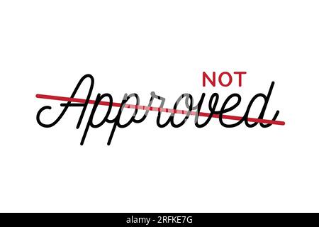 Approved Hand Drawing Lettering Design Template. Vector and ...