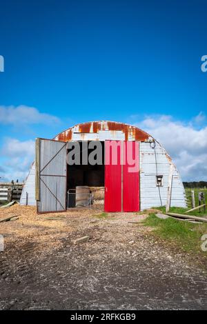 Half-round barn, Taranaki, North Island, New Zealand Stock Photo - Alamy