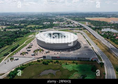 Wroclaw, Poland - July 2023 : Aerial view of The Stadion Wrocław ...