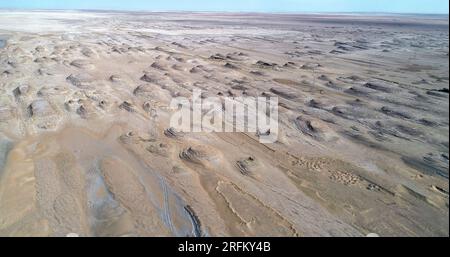 GOLMUD, CHINA - JULY 21, 2023 - The winding G315 road in the Qaidam ...