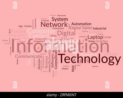 Word cloud background concept for Information and Communications ...