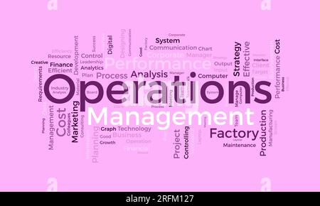 Word cloud background concept for Operations management. Business ...