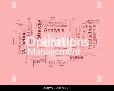 Word cloud background concept for Operations management. Business ...
