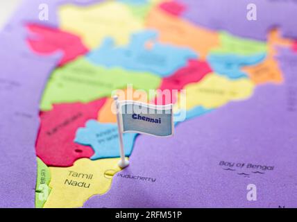 Tamil Nadu map of Indian state. Tamil Nadu map vector illustration. White background Stock Photo ...