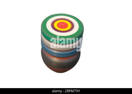 high speed rotating gyro in the white background Stock Photo - Alamy
