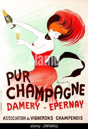 Vintage Art Deco French Champagne Poster Pommery & Greno Champagne ...