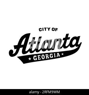 Atlanta, Georgia lettering design. Atlanta typography design. Vector ...