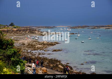 France, Normandy region, Manche, Chausey, in front of Granville, Grande ...