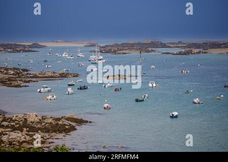 France, Normandy region, Manche, Chausey, in front of Granville, Grande ...