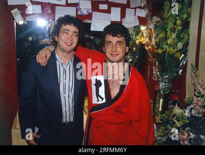 Michel Boujenah in his dressing room after performing his spctacle at ...