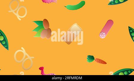 Peas. Monochrome pattern for kitchen, restaurant or shop. Illustration ...