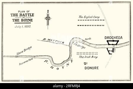 Battle of the Boyne between James II and William III, 11 July 1690 ...