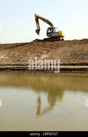 diversion channel construction site, north china Stock Photo - Alamy