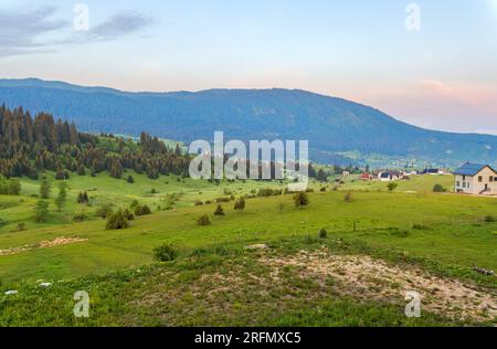Scenic Panorama: Mount Vlasic Foothills and Green Meadows Stock Photo ...
