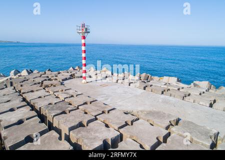 breakwaters and harbor pier. Aerial view from drone Stock Photo - Alamy